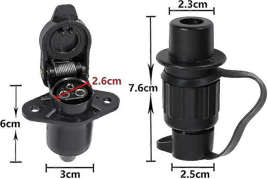 3 Pin Plug And Socket 3 Pin, 12v Tractor 3 Pin Plug Socket, Din 9680 ...