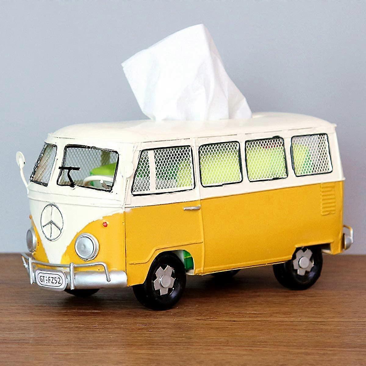 Retro Bus Wrought Iron Tissue Box Creative Industrial Style Home Living ...