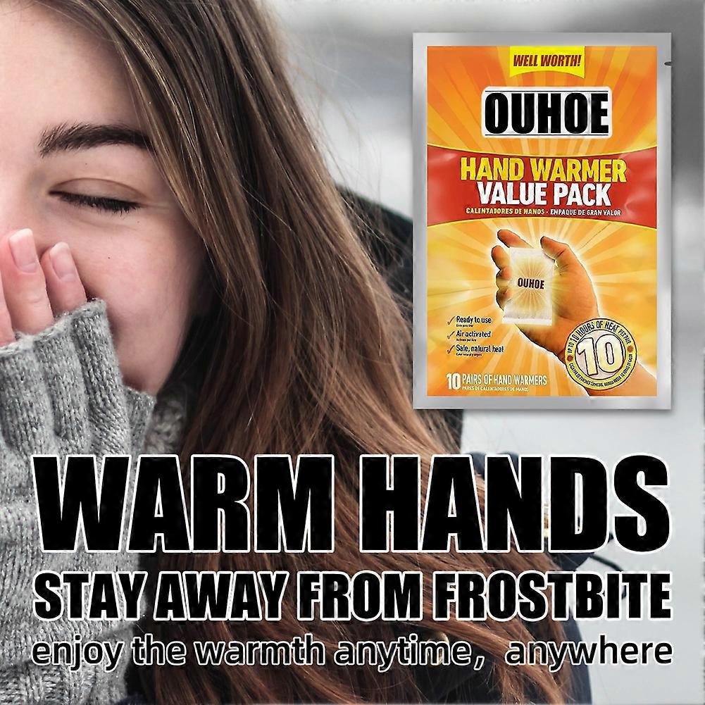 10-40pcs Hot Hands Hand Warmers HotHands Packs Warm Pocket Heat Outdoor ...