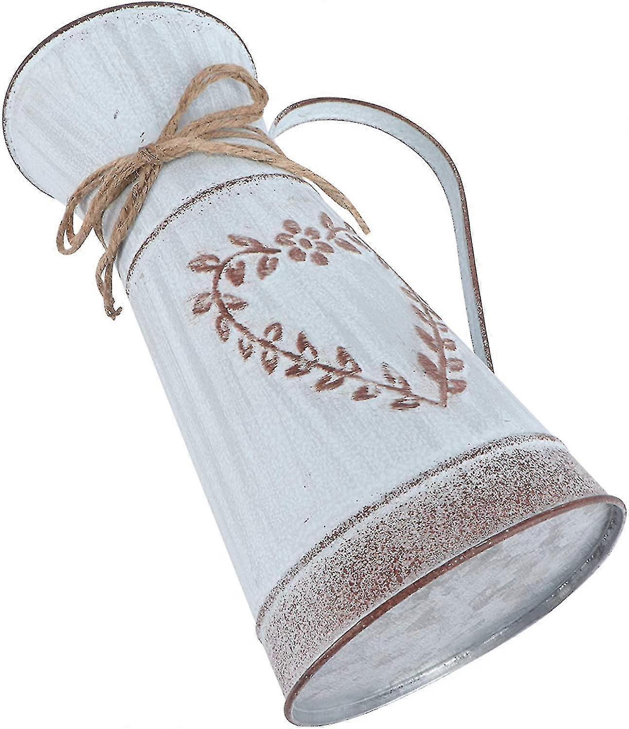 Metal Flower Vase, Rustic Jug Vintage Vases With Heart Design,10*21 Cm ...