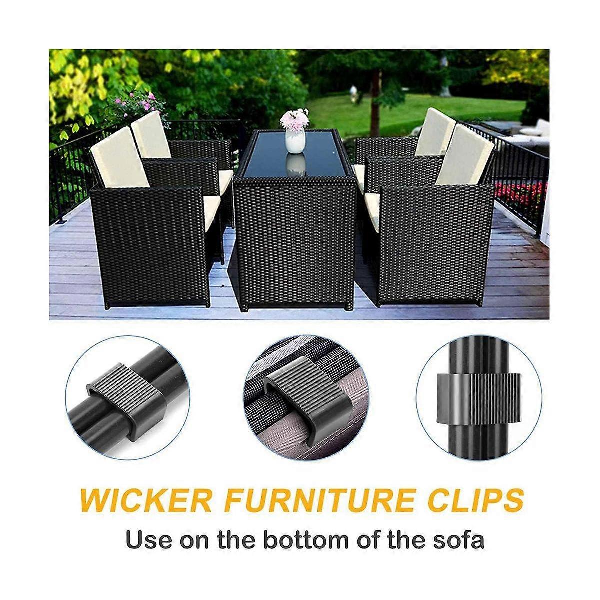 10Pcs Garden Furniture Clips Anti-Deformed Rattan Furniture Connectors ...