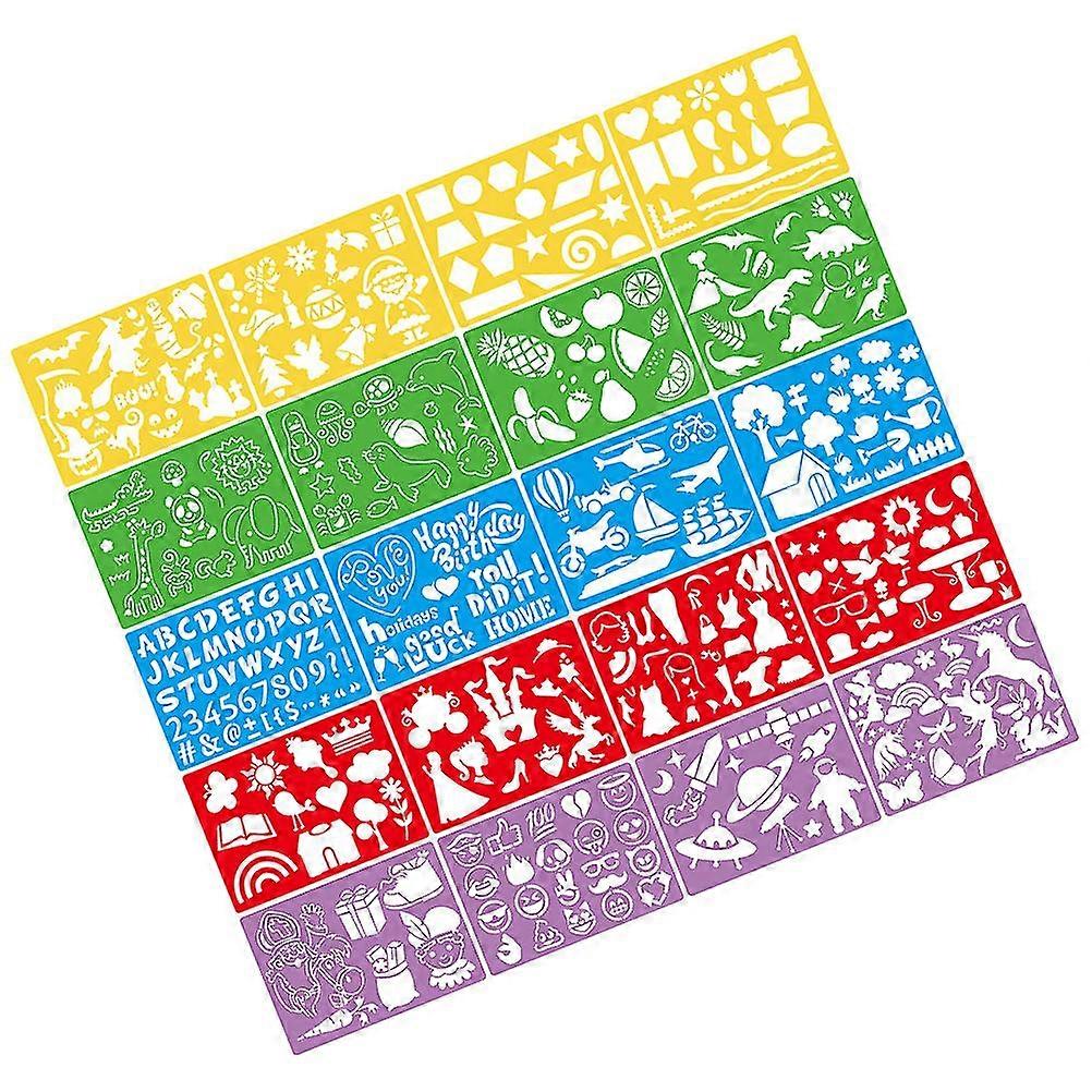 20 Pcs Plastic Stencils Stencil Painting Kids Painting Stencils Kids ...