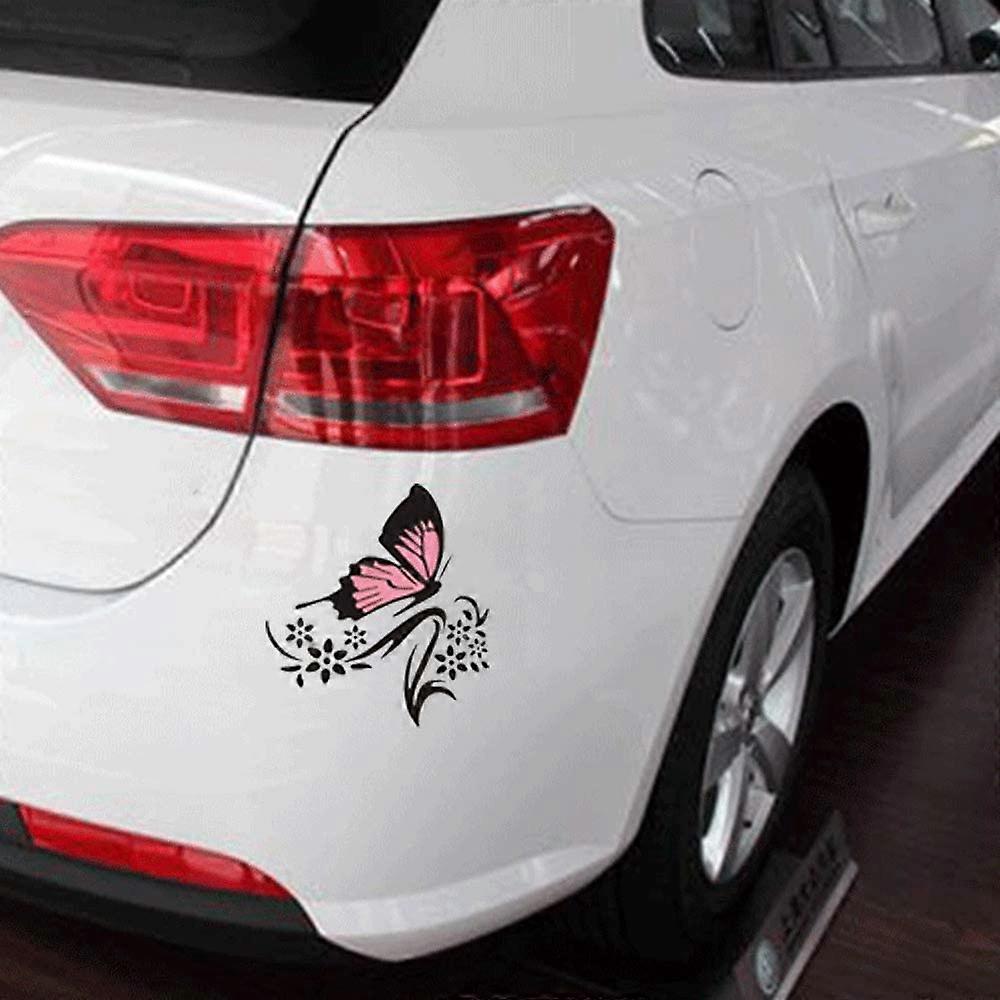 Car Decals for Women,1 Set Butterfly and Flower Car Decal Stickers ...