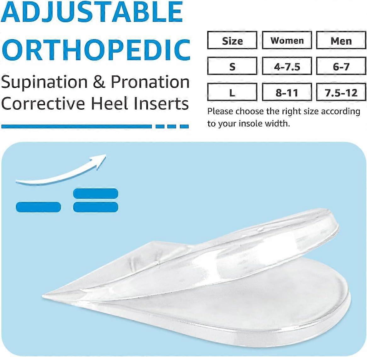 2/3 Layer Adjustable Orthopedic Heel Lift for Supination & Over ...