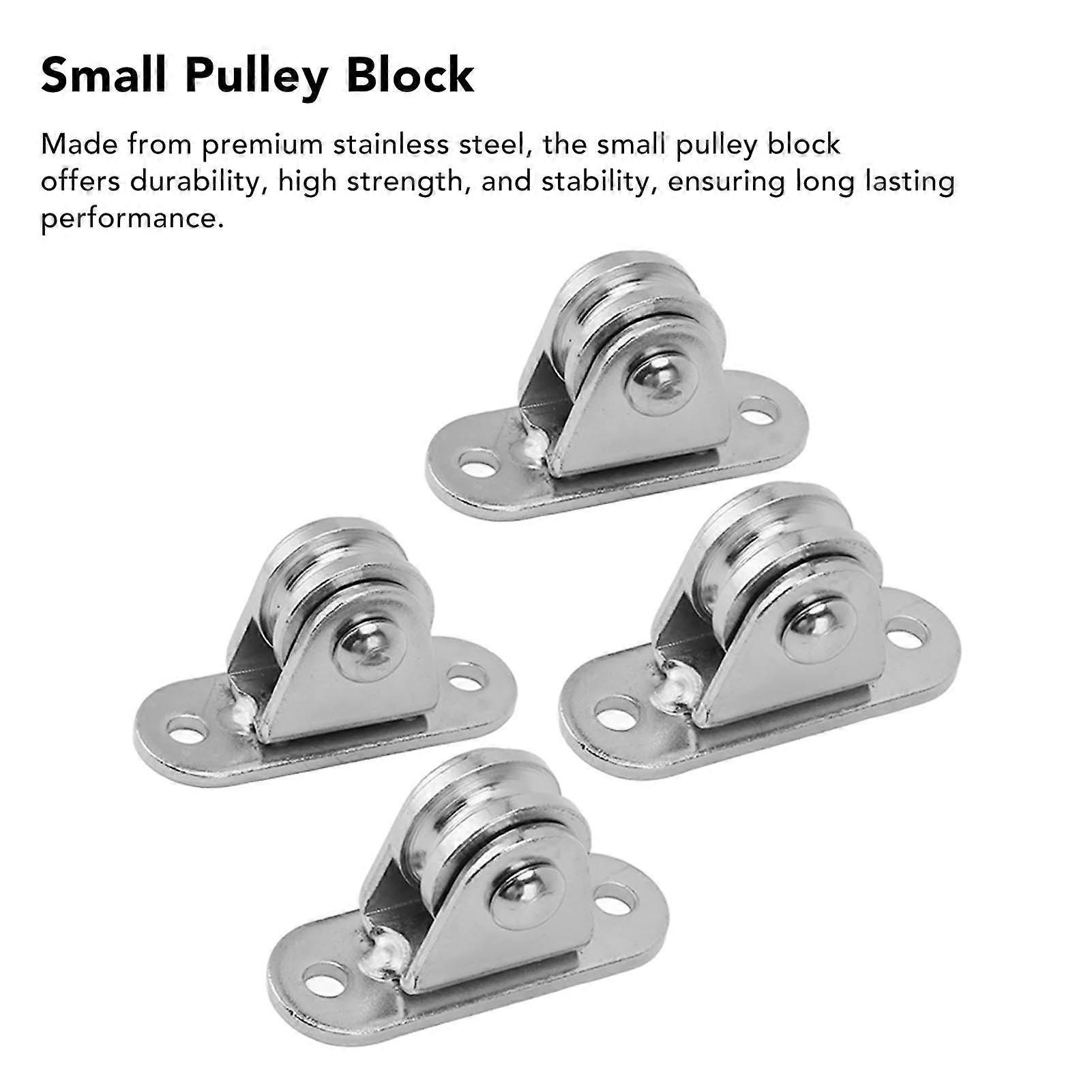 Small Pulley Block Stainless Steel Silent Pulley Roller Wall Mounted ...