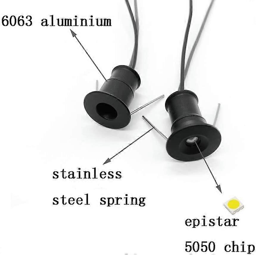 Black 9pcs 12V 1W Mini LED Spotlights Recessed Ceiling Lights DIY ...