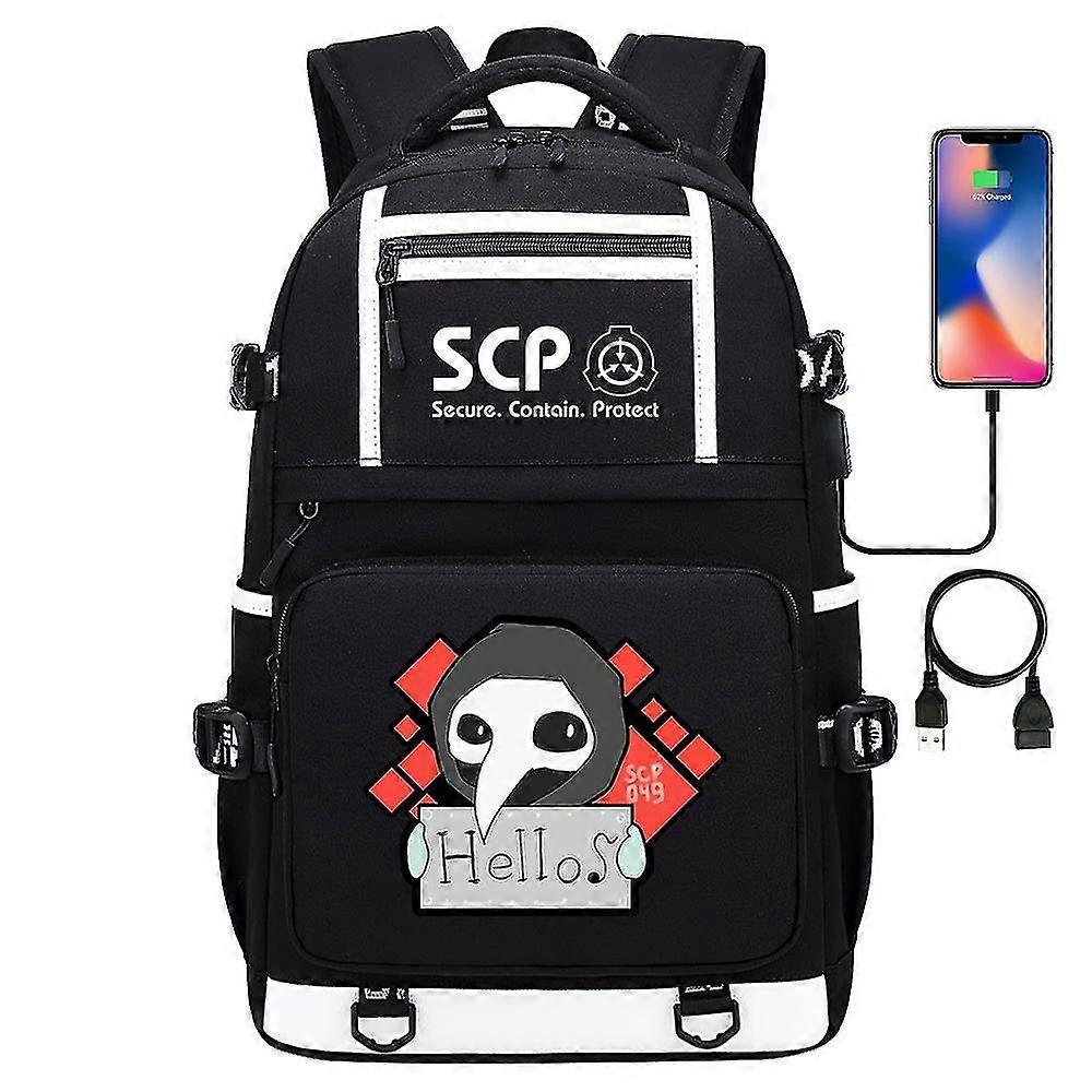 Scp Special Containment Procedures Foundation Usb Backpack Bag ...