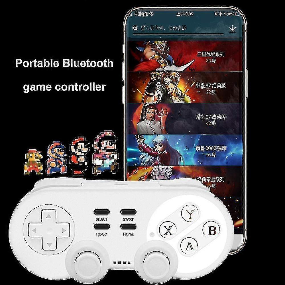 White Wireless Bluetooth Controller With Joysticks Rumble Vibration ...