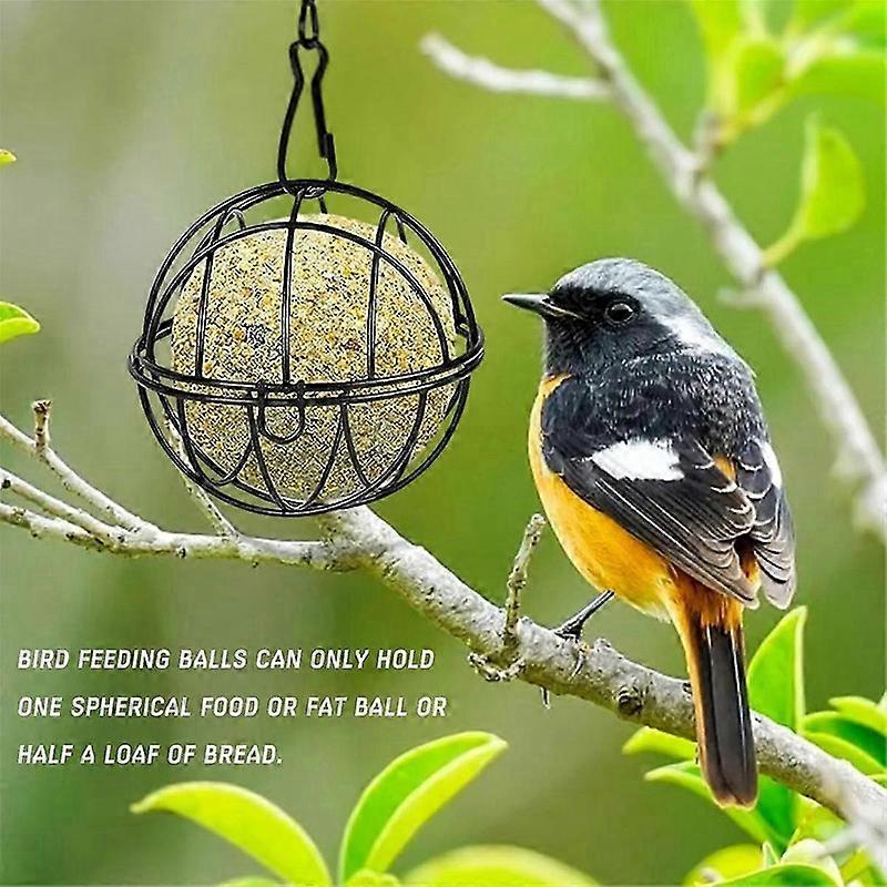 4Pcs Chit Ball Holder, Bird Feeder, Metal Hanging Bird Feeder, Fat Ball ...