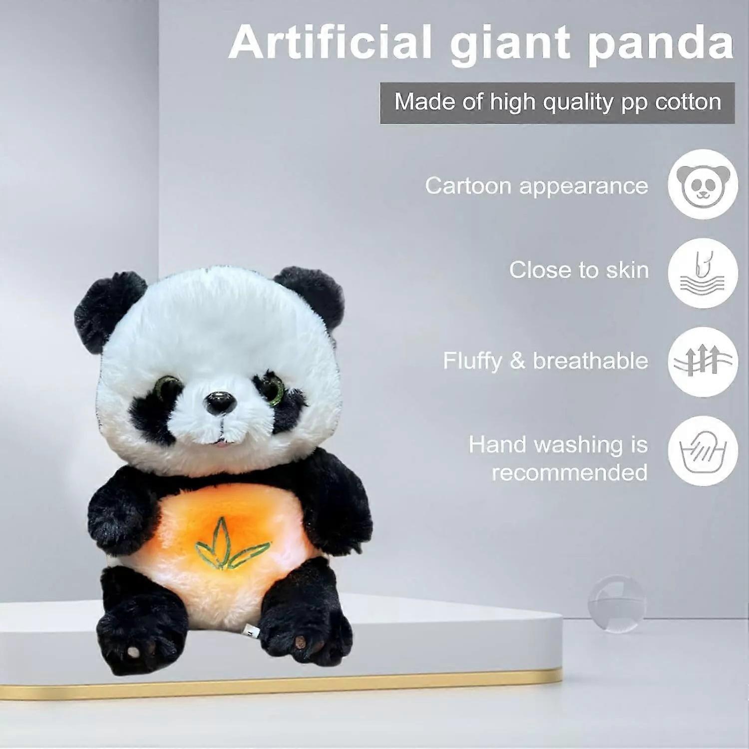 Soothing Panda Bear Toy, Breathing Panda Bear with Sound Musical Lights ...