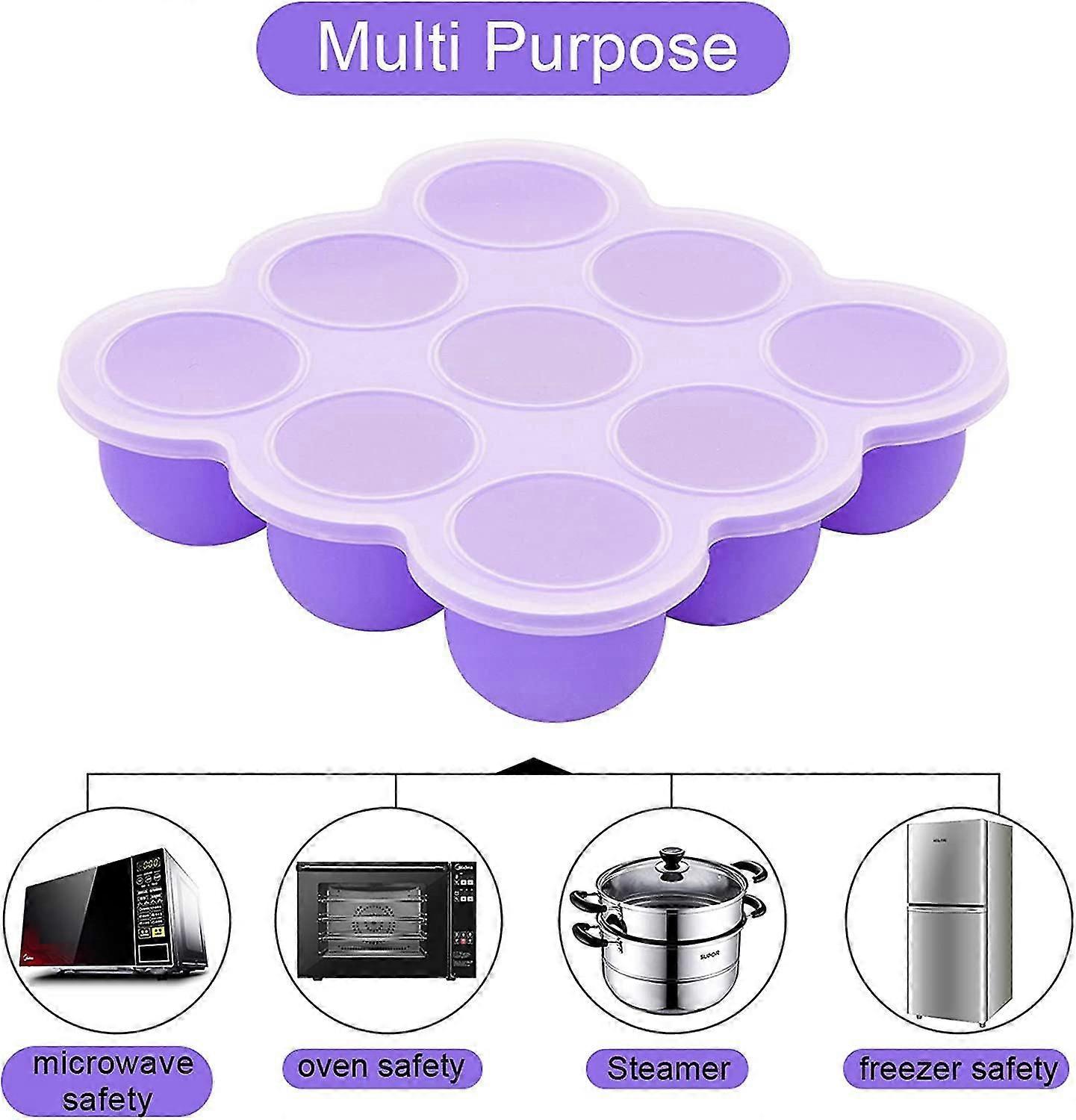 Baby Food Frozen Storage Box, Baby Silicone Container With Airtight Lid ...