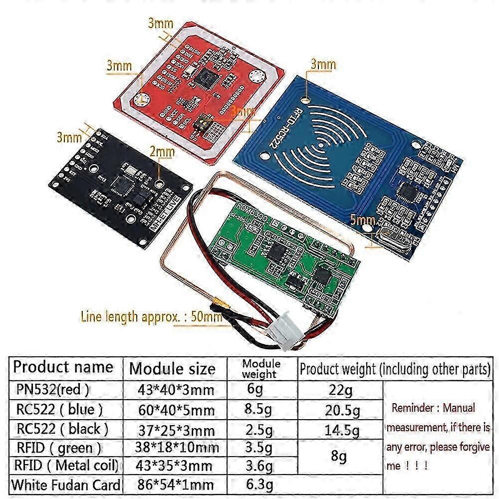 RFID module RC522 MFRC-522 RDM6300 Kits S50 13.56 Mhz 125Khz 6cm With Tags SPI Write & Read for ...