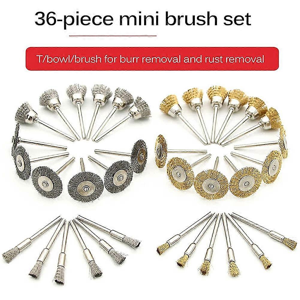 Wire Brush Set 36 Pieces/Set, Brass and Wire Brush Set, Rotating Tool ...