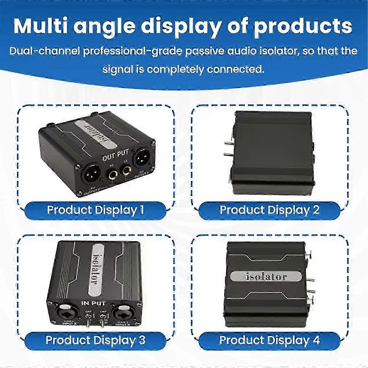 Dual-Channel 6.5 XLR Mixer o Isolator Current Sound Noise Mixer ...