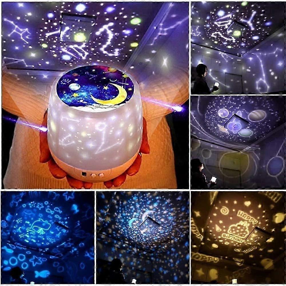 Music Projector Child Lamp, Nursery Rotating Star Lamps For Children ...