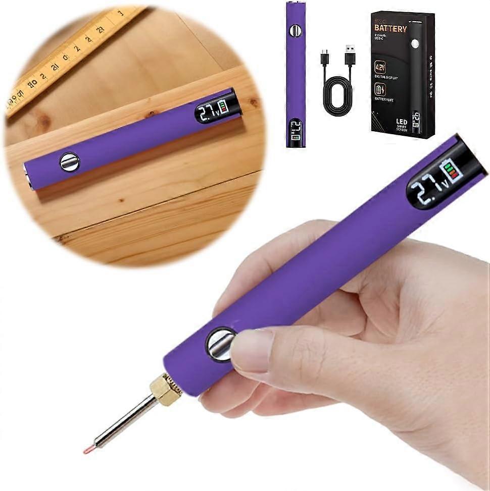 Wireless soldering iron with LED display, USB rechargeable, heating ...