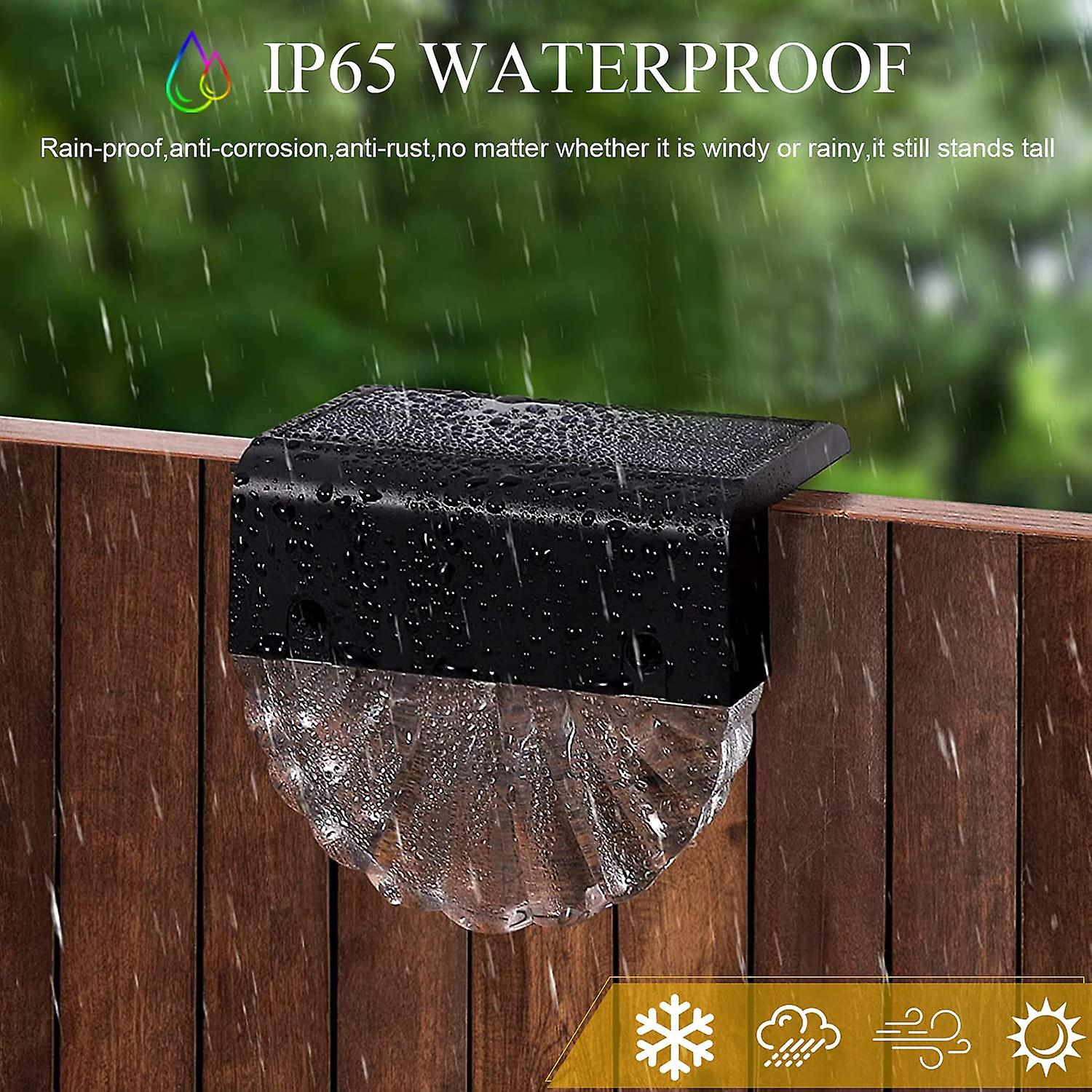 Solar Powered Led Outdoor Wall Light,4 Pack Pathway Lights,solar Color ...