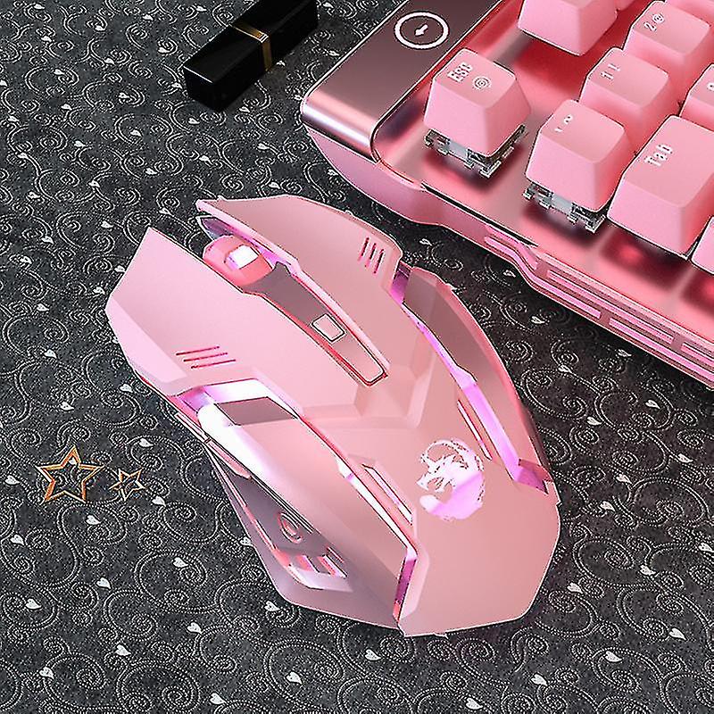 Bluetooth Wireless Mouse Cute Pink Mute Game Rechargeable Mouse | Fruugo UK