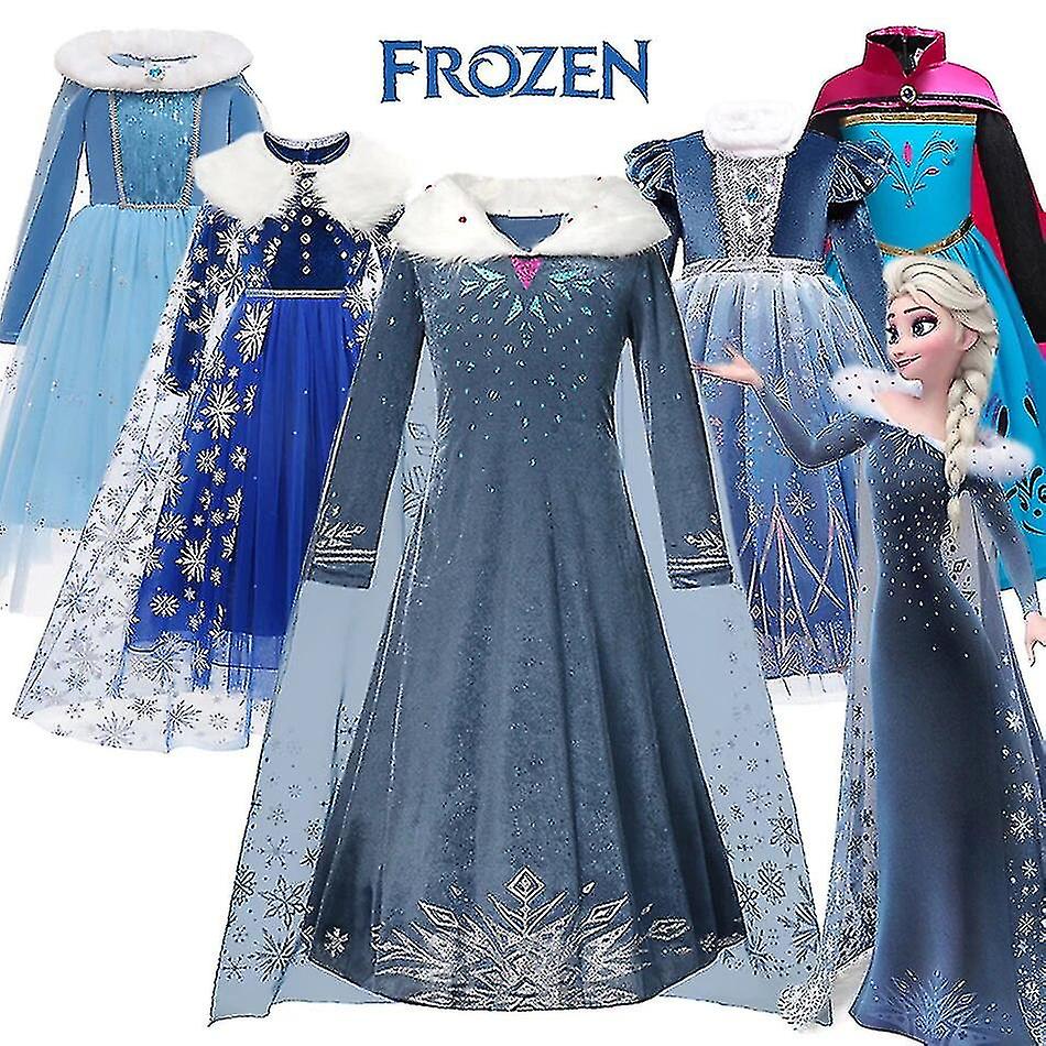 Disney Frozen Elsa Princess Costume Dress Halloween Snow Queen Carnival ...