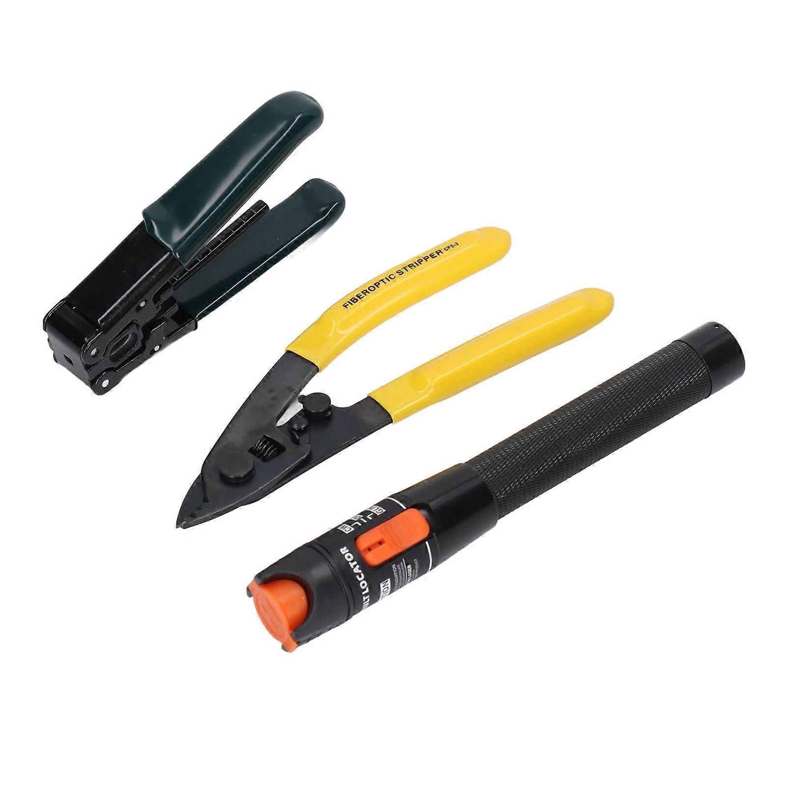 15 Pcs Set Optical Fiber Tool Kit 3 in 1 Fixture Optical Fiber Cleaver ...