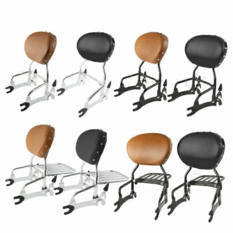 Motorcycle Motorbike Backrest Sissy Bar and Pad Luggage Rack For Indian ...