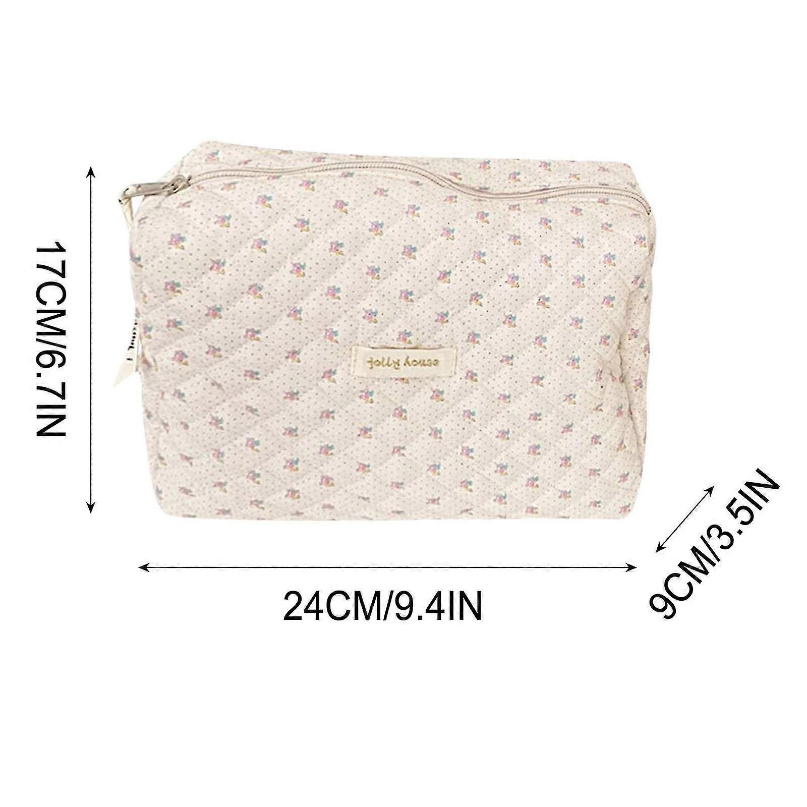 Kawaii Makeup Bag, Cotton Makeup Bag Fragmentary Makeup Handbags Zipper ...