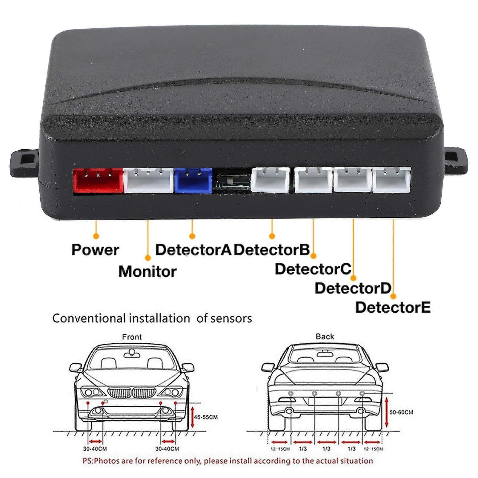 Auto LED Parking Sensor Backup Radar System Buzzing Alarm Weatherproof ...