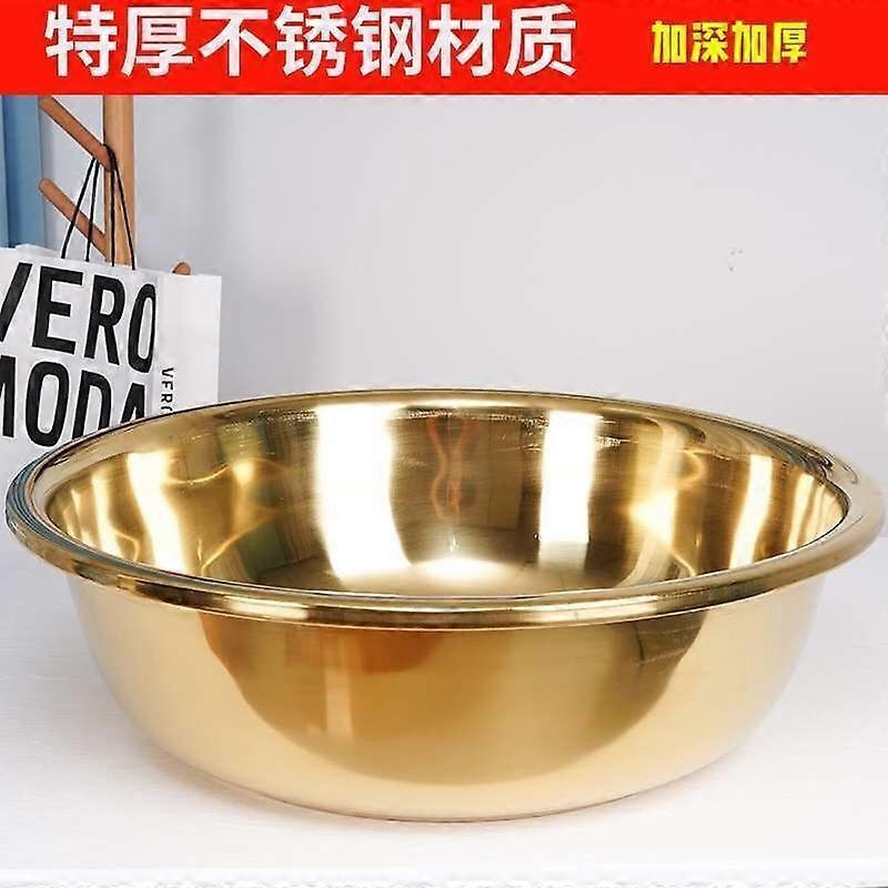 Stainless Steel Basin Kitchen Vegetable Washing Basin Dough Basin Large ...