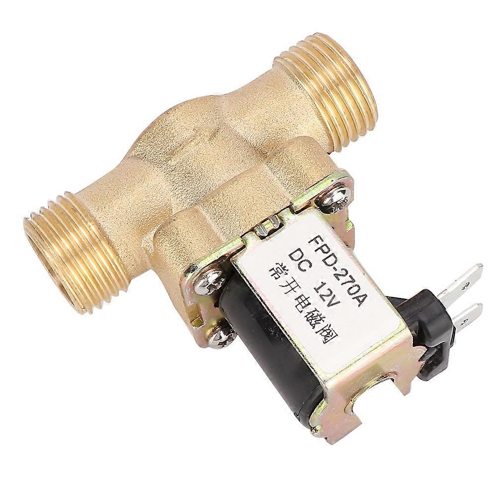 G1/2" Normally Open Brass Solenoid Electromagnetic Valve Water Inlet ...
