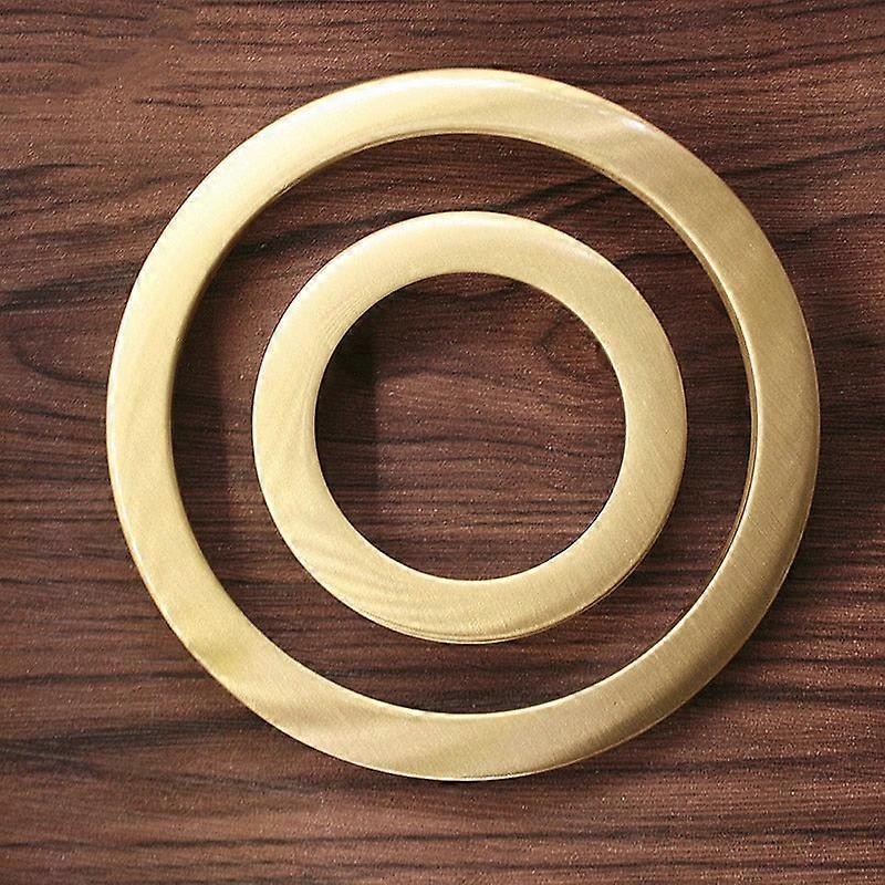 Solid Brass Circle Handles For Furniture Cabinet Pulls Drawer Cupboard ...
