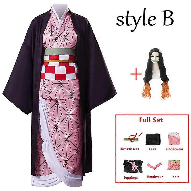 Anime Kamado Nezuko Cosplay Costume Demon Slayer Cosplay Uniform ...