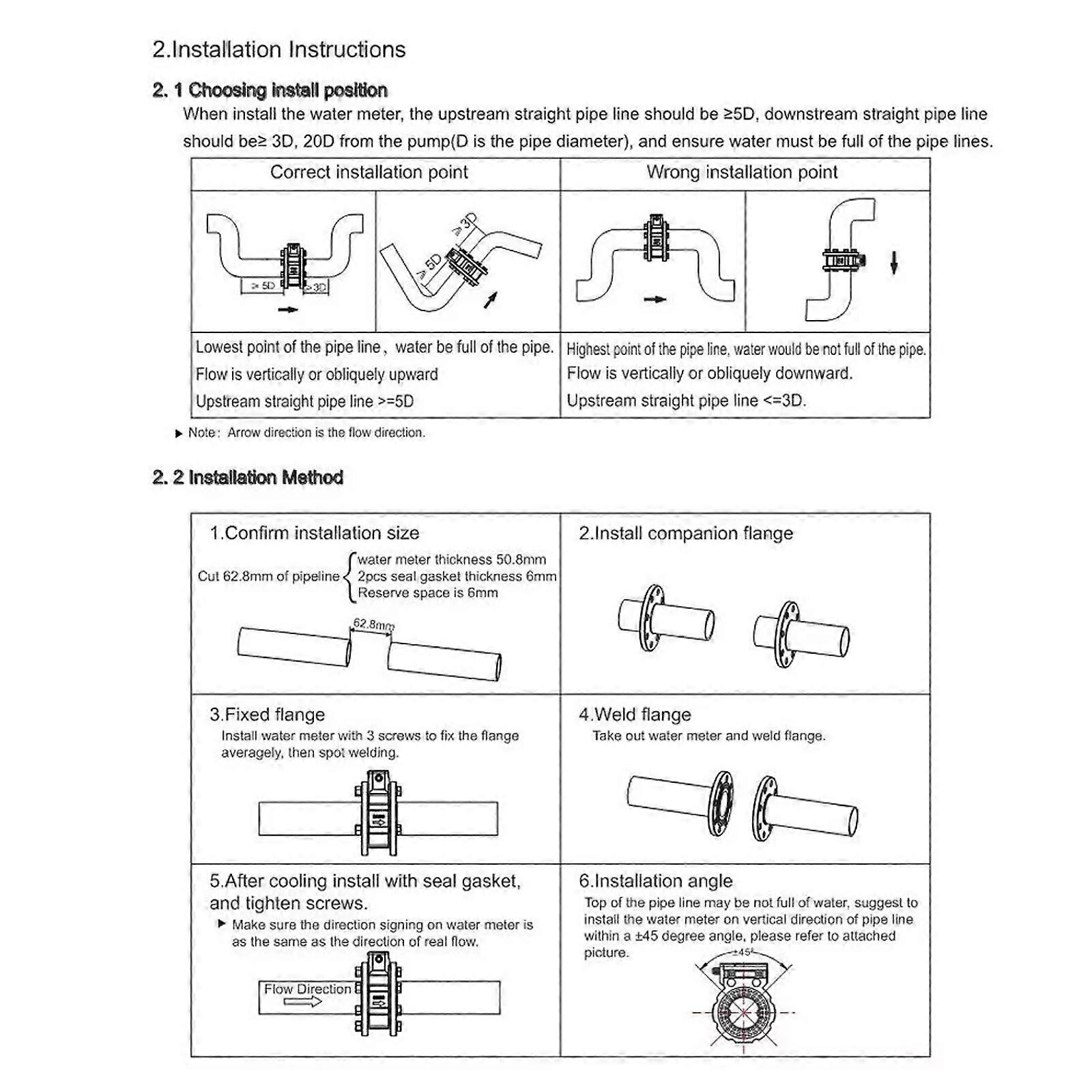 "Durable IP68 Ultrasonic Water Flowmeter DN65-DN100 | Precision ...