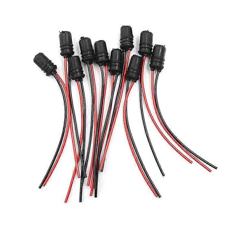 10pcs T10 Light Bulb Extension Socket Holder Soft Rubber Push-in Wedge ...