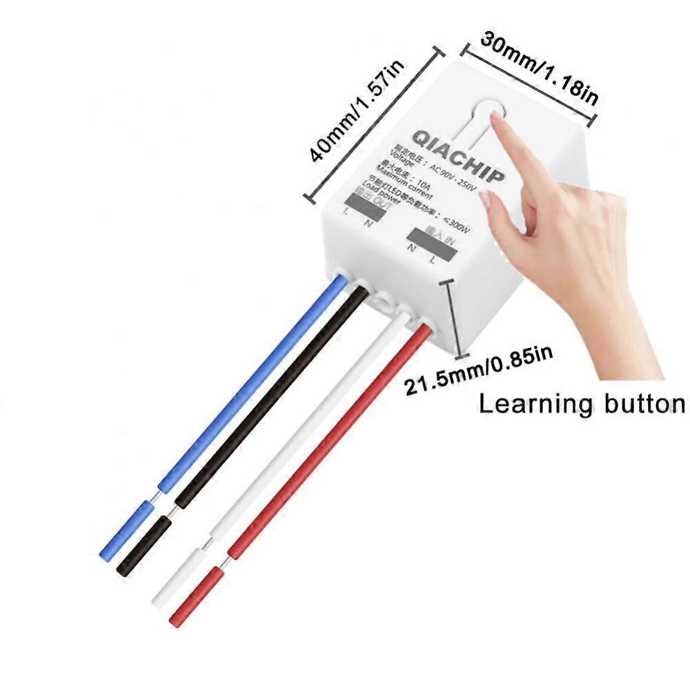 433MHz Universal Wireless RF Remote Control Fan Lamp Light Switch 10A ...