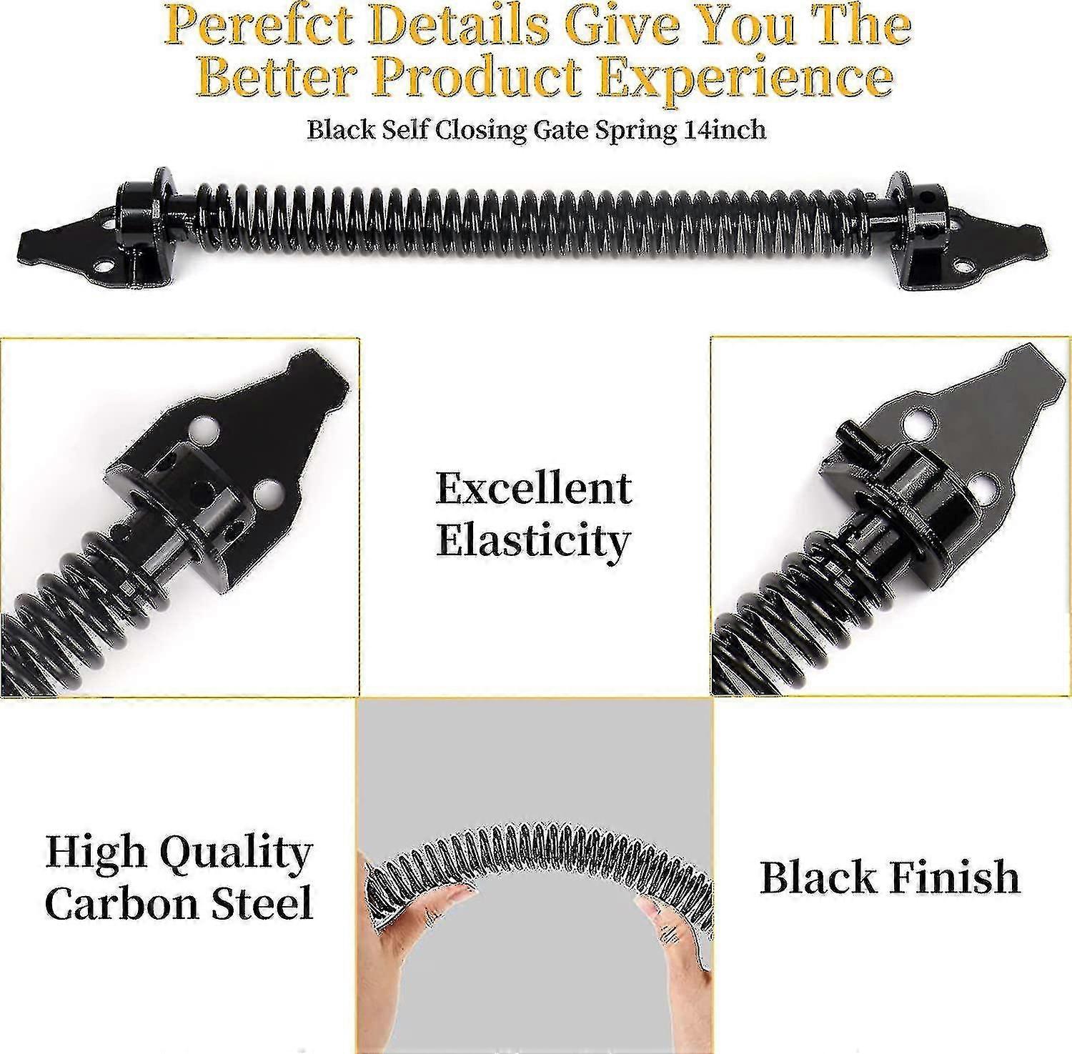 Self Closing Gate Spring Hardware Adjustable Metal Spring Closure ...