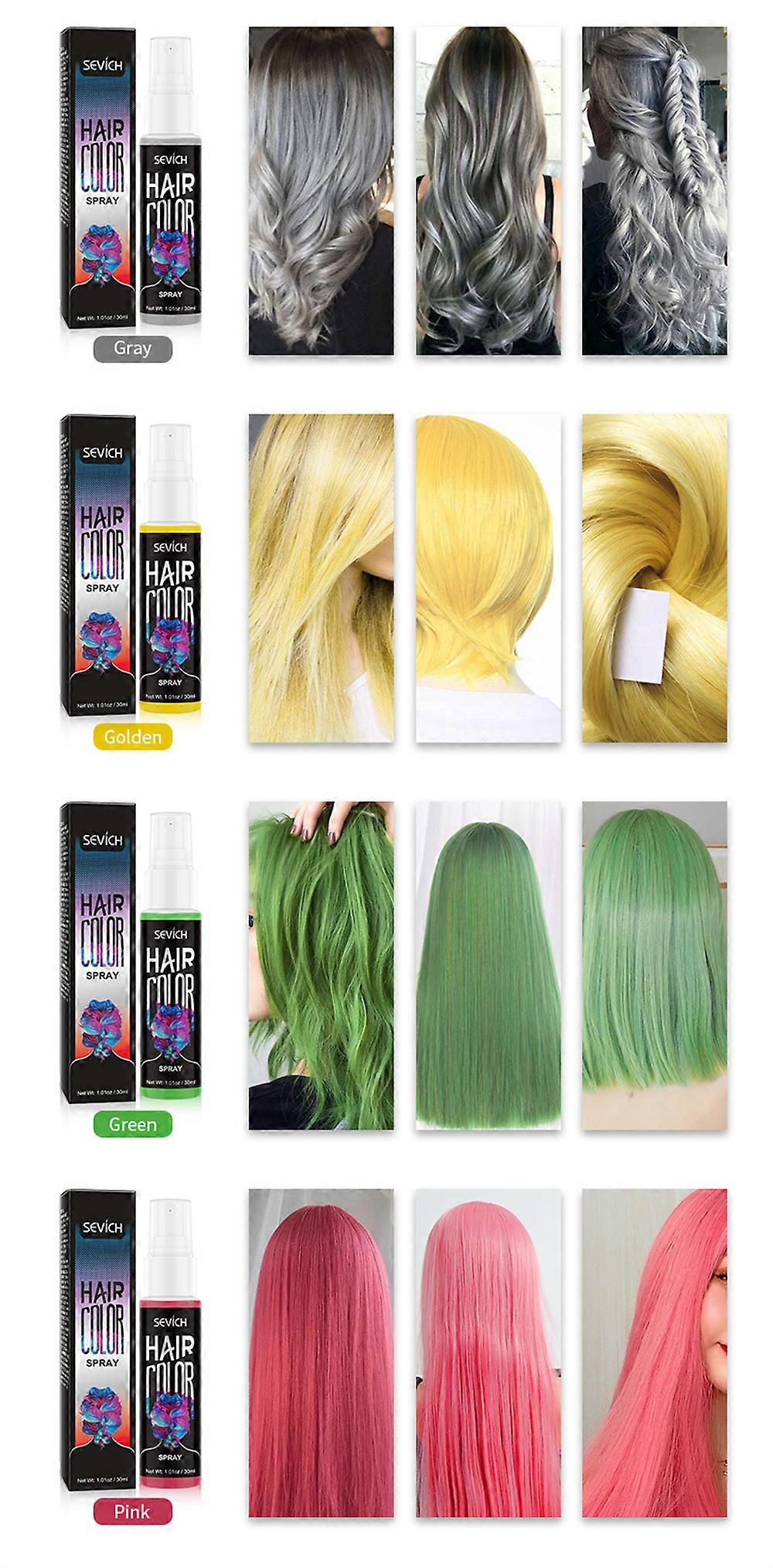 8 Color Liquid Spray Temporary Hair Dye Unisex Hair Color Dye Instant ...