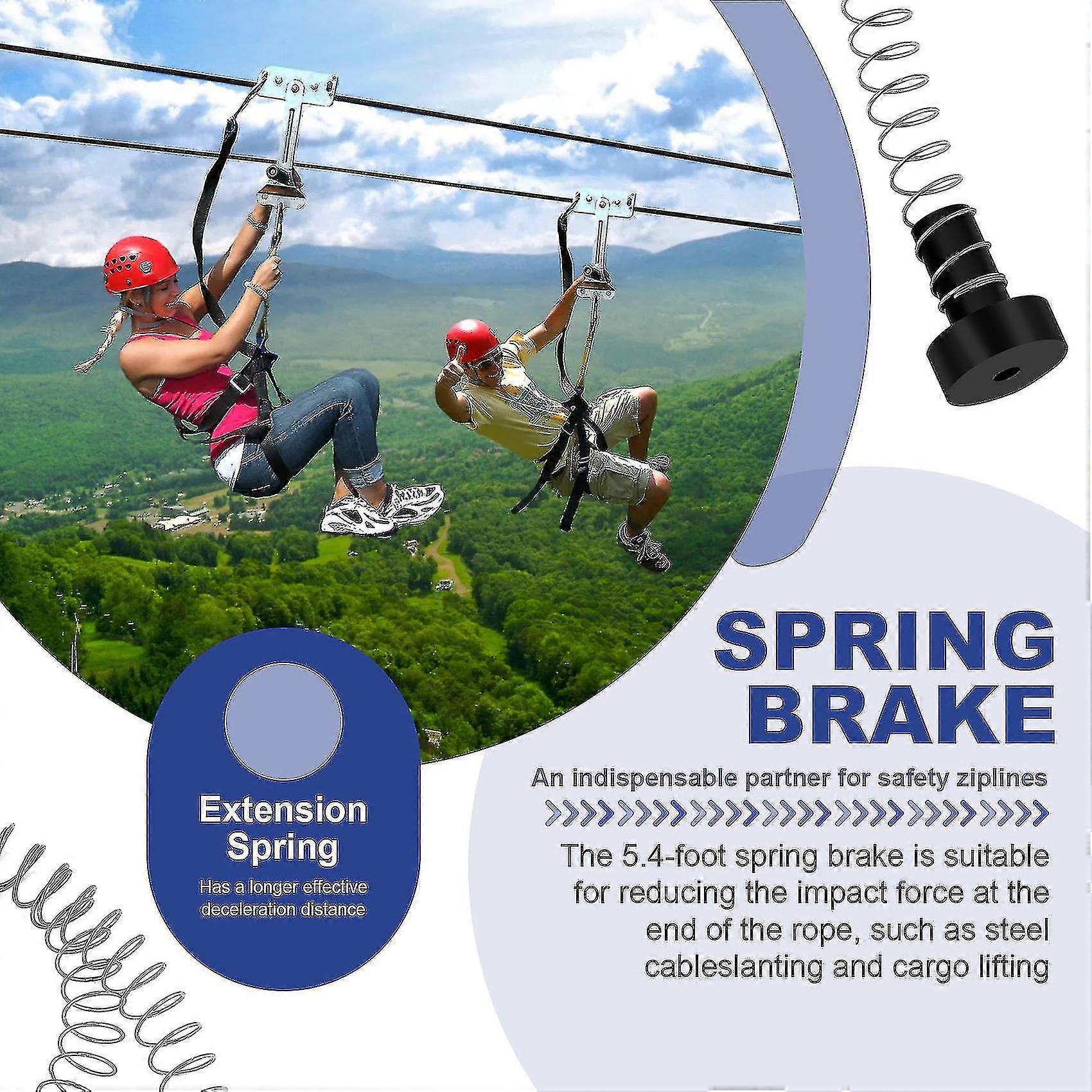 Zipline Spring Brake 165cm Stainless Steel Zip Line Spring Brake Heavy ...