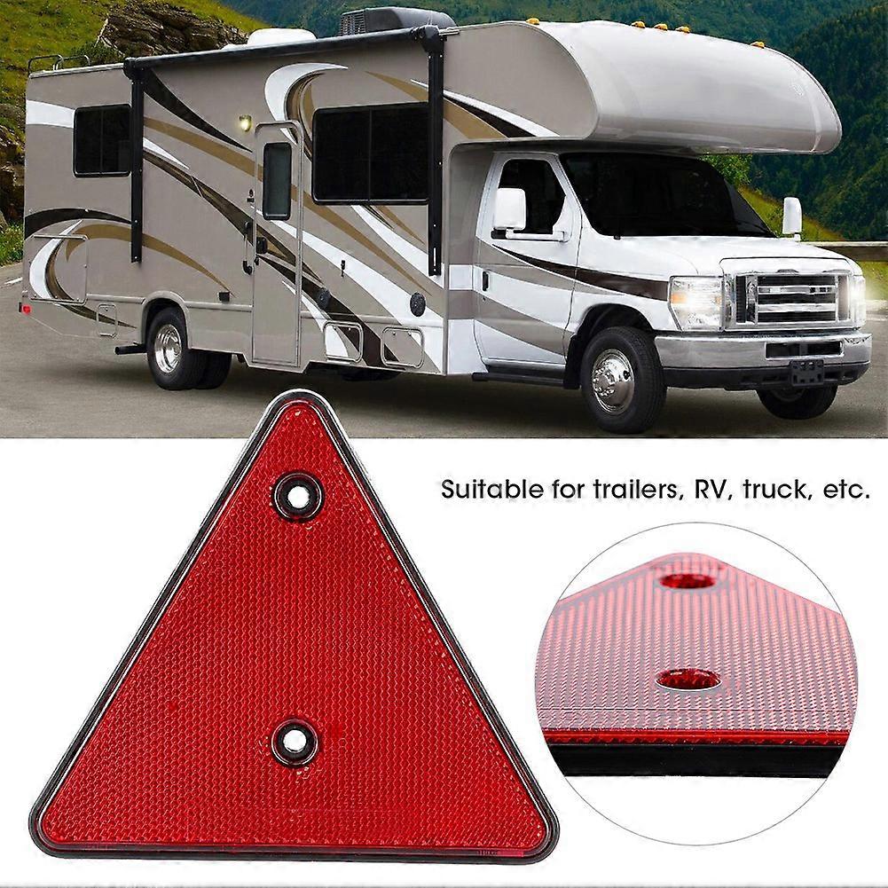 Safty Rear Triangle Red Reflector for RV Trucks Trailers Gatepost ...