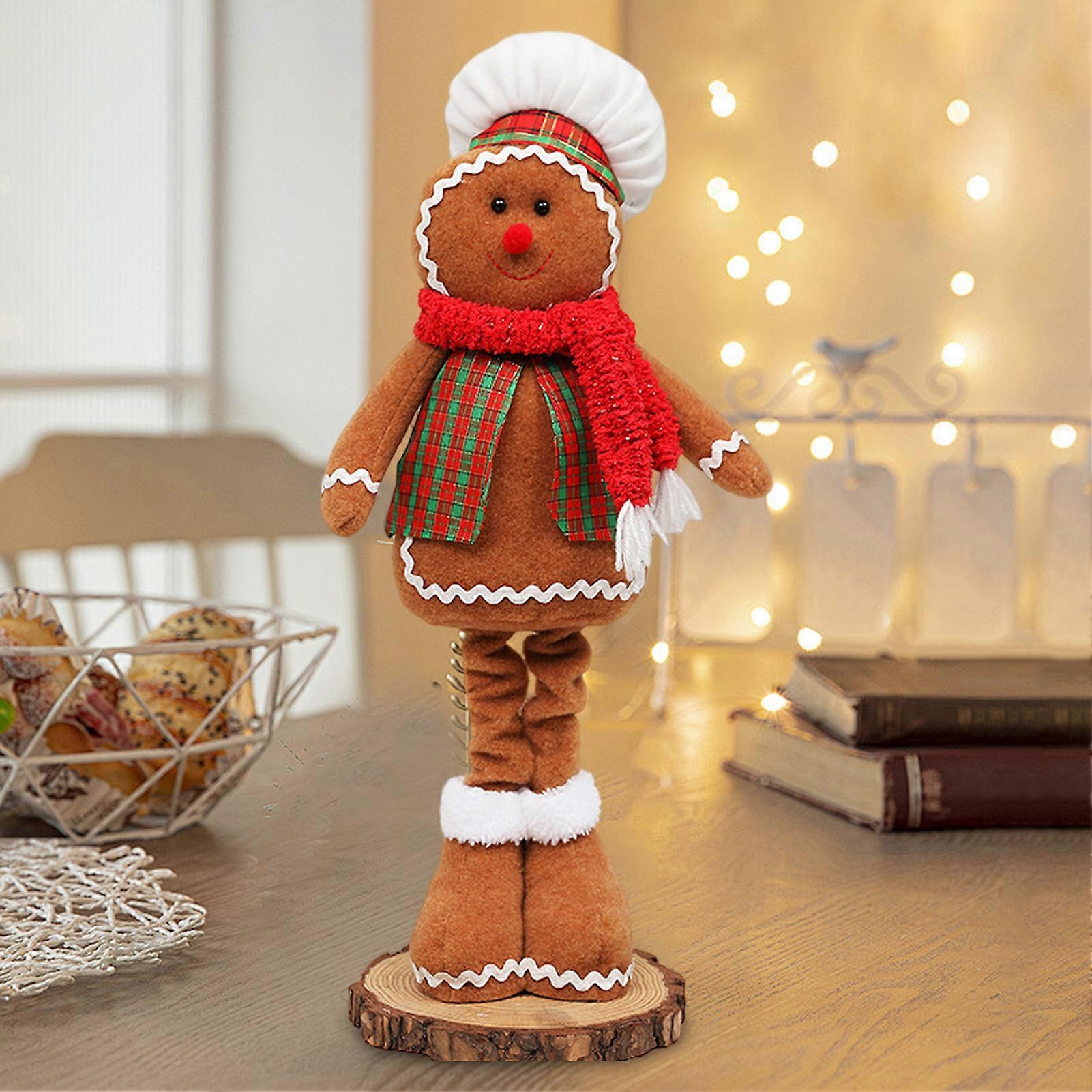 Gingerbread Man Plush Toy Stuffed Gingerbread Man Christmas Decoration ...