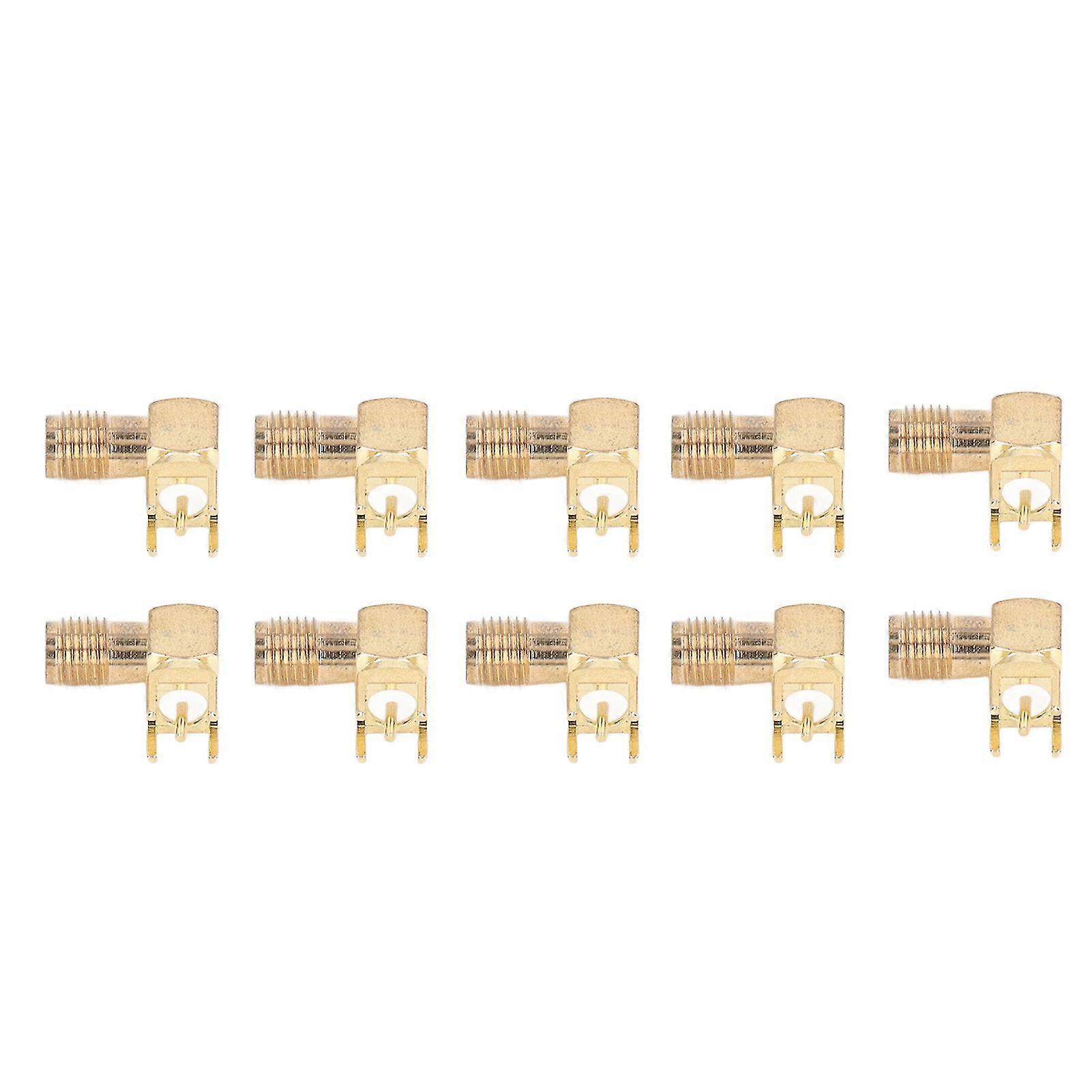 RF Connector Panel 90 Degree 4 Pin Coaxial Adapter 10Pcs Antenna Base ...