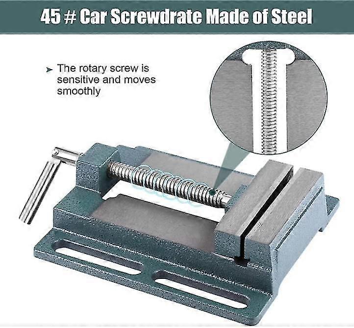 Table Vise, 4 Inch Flat Clamps Rig Vise Drilling Machine Bench Vises ...