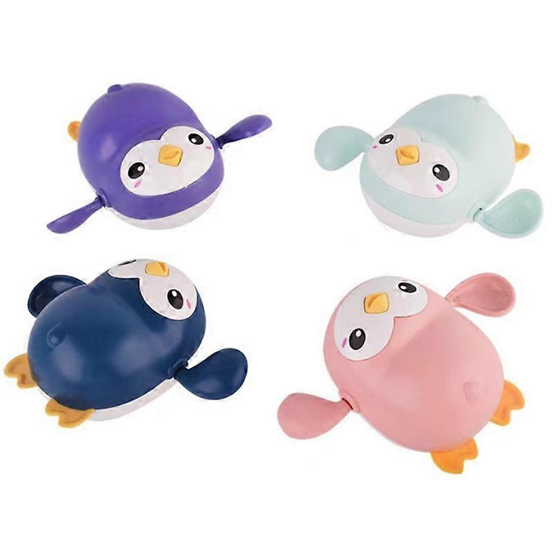 4pcs Baby Bath Toys, Wind up Penguin Bathtub Toys, Toddlers Swimming ...