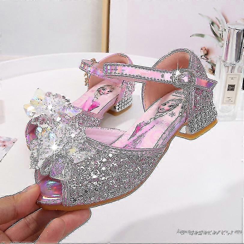 Girls Sandals Frozen 2 Elsa Princess Shoes Little Girls Crystal Shoes ...