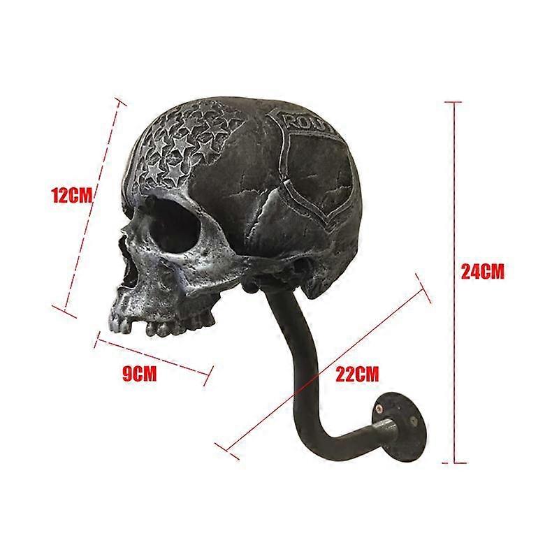 Motorcycle Helmet Rack Helmet Holder Skull with Beard-Helmet Rack Wall ...