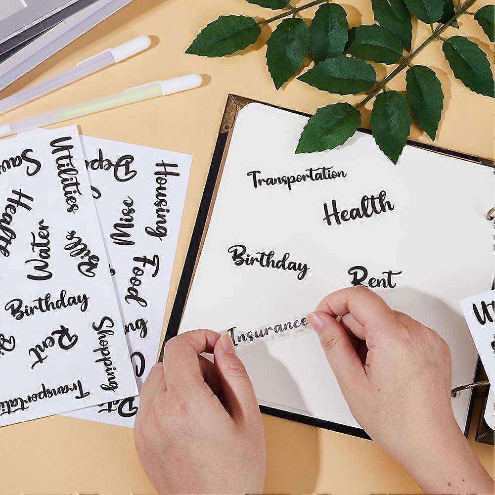 116Pcs Cash Envelope Labels Stickers A6 Budget Binder Labels Black ...