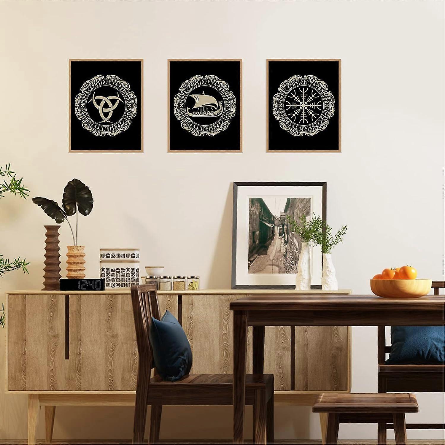 9pcs Vikings Poster Unframed Nordic Viking Wall Decor Art Nordic ...