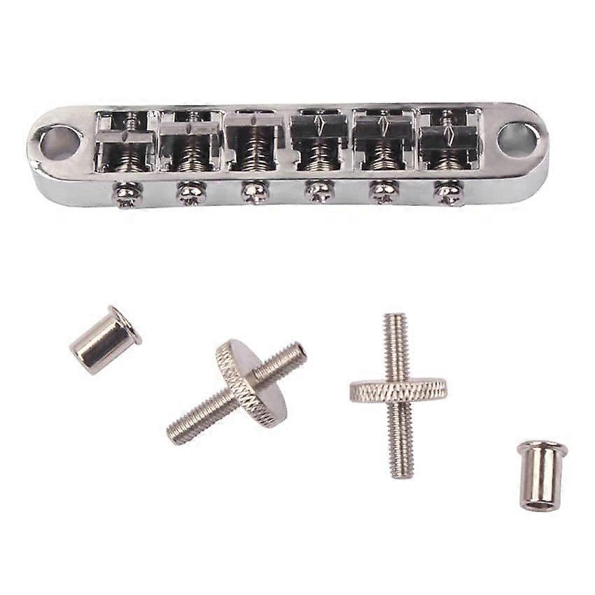 LP Bridge Tune O Matic Bridge Adjustable Chrome Plated Guitar Bridge ...