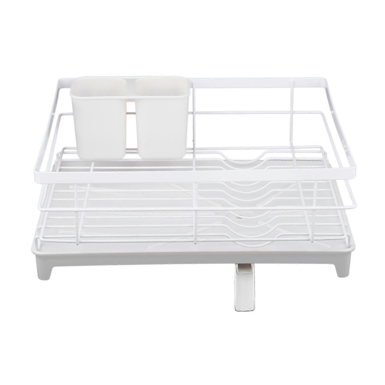 Dish Drying Rack Dish Drainer with Drain Pan, Multifunctional Kitchen ...
