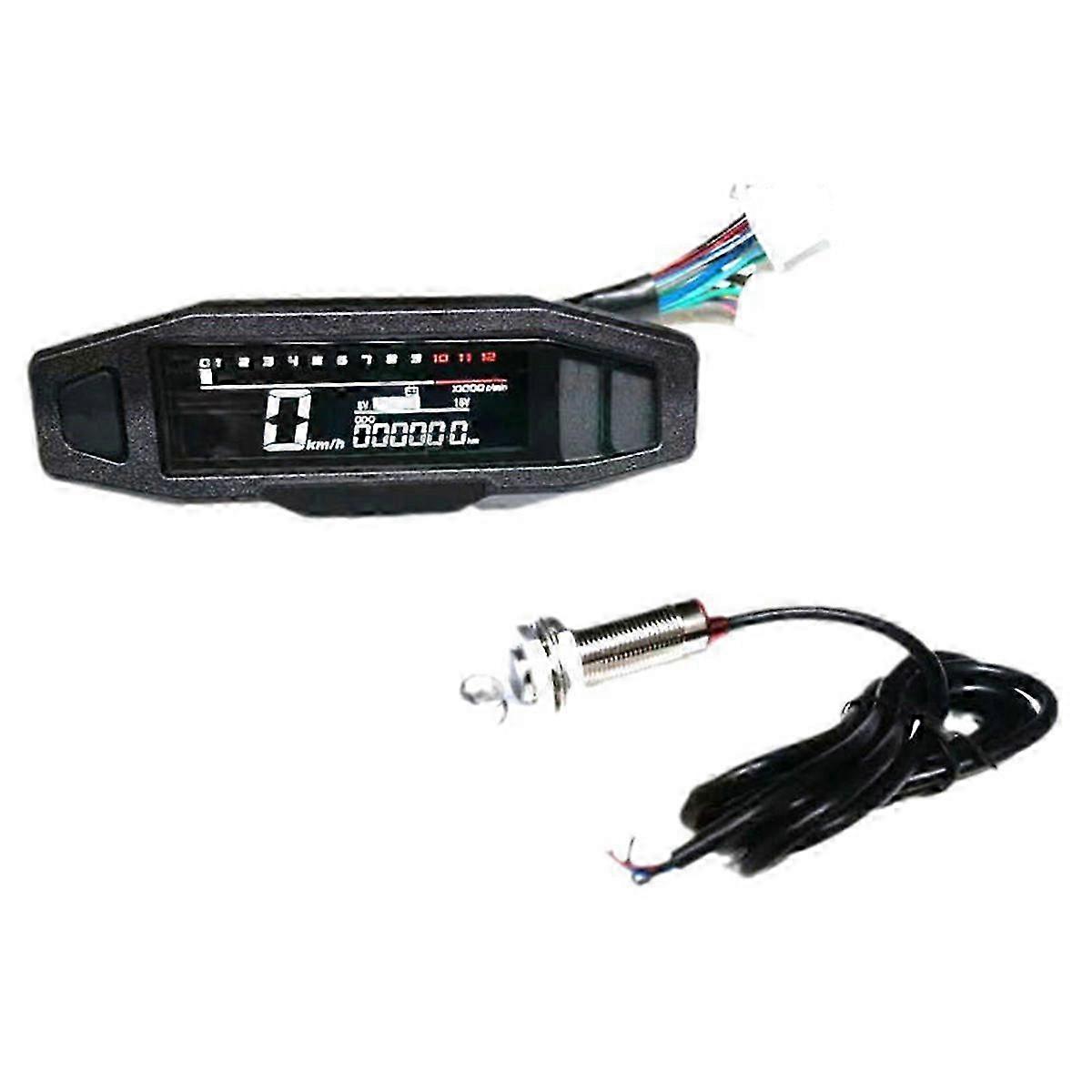 Motorcycle Mini VA HD LCD Speedometer Fuel Gauge Hd Adjustable LCD ...