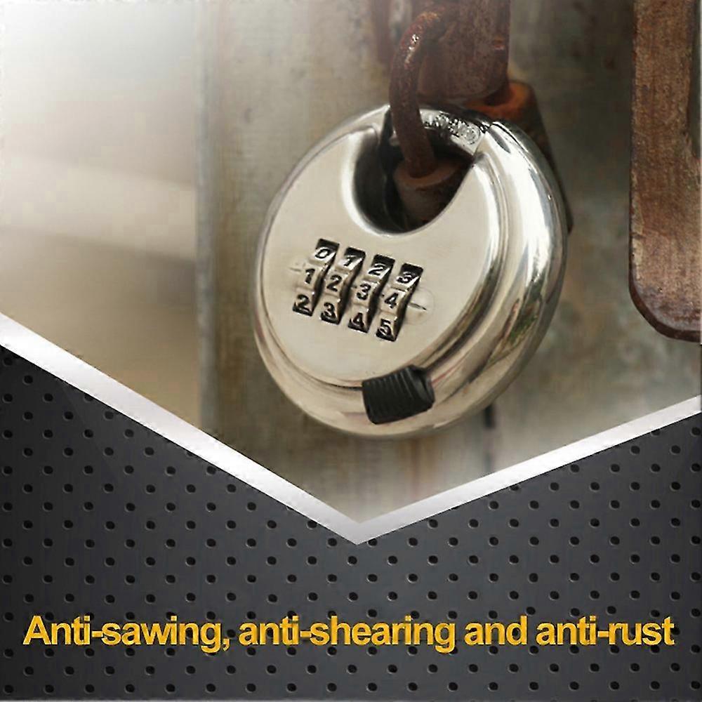 Stainless Steel Round Combination 4 Digit Password Lock Door Security ...
